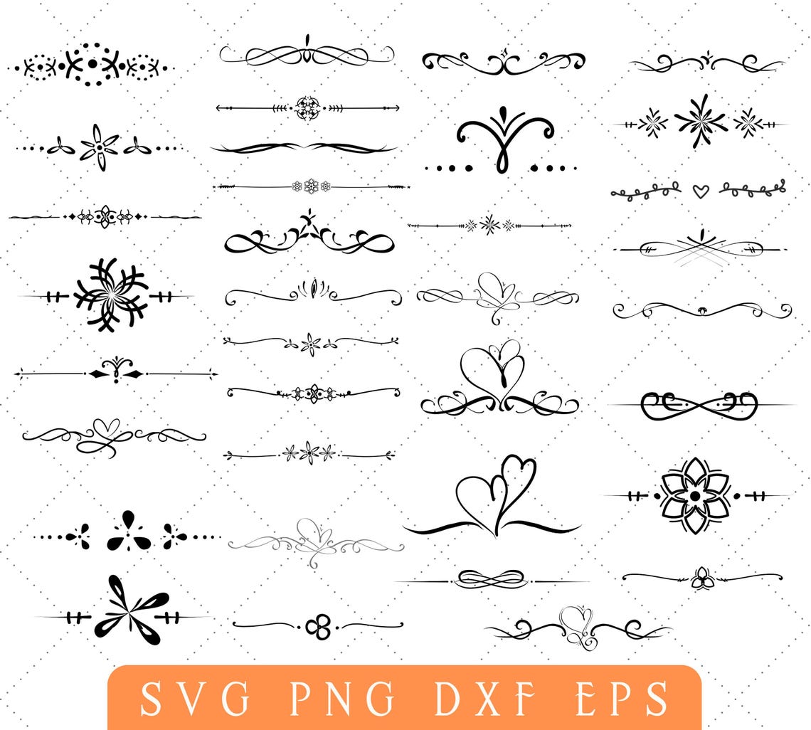 Text Dividers SVG, Text Dividers Cricut, Text Divider Clipart ...