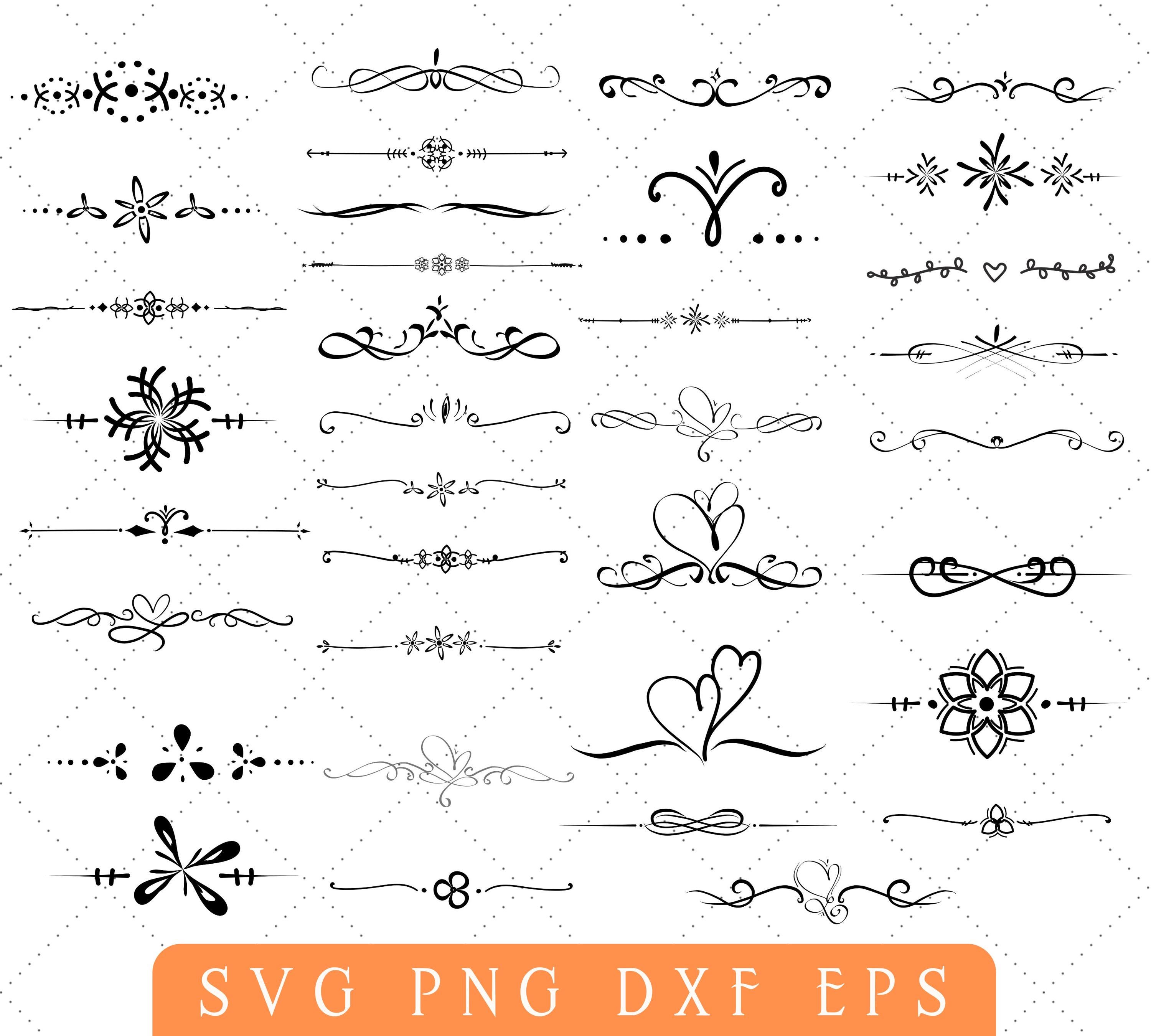 Text Dividers SVG, Text Dividers Cricut, Text Divider Clipart ...