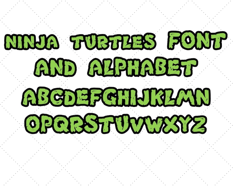 Ninja Turtles SVG Bundle, Ninja Turtles SVG PNG Alphabet Bundle, Ninja ...