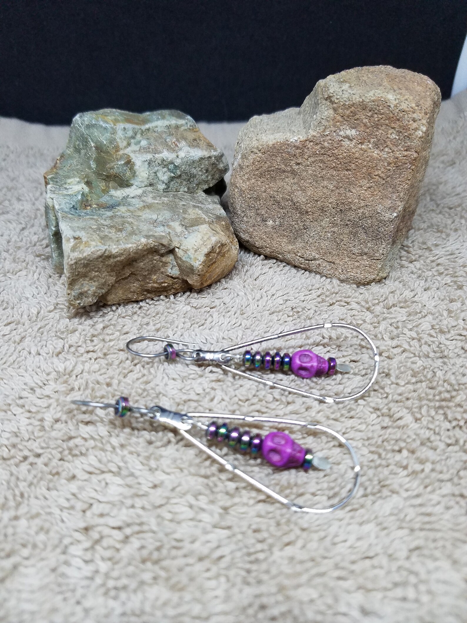 Day of the Dead Earrings Hoop Earrings Skull Earrings - Etsy