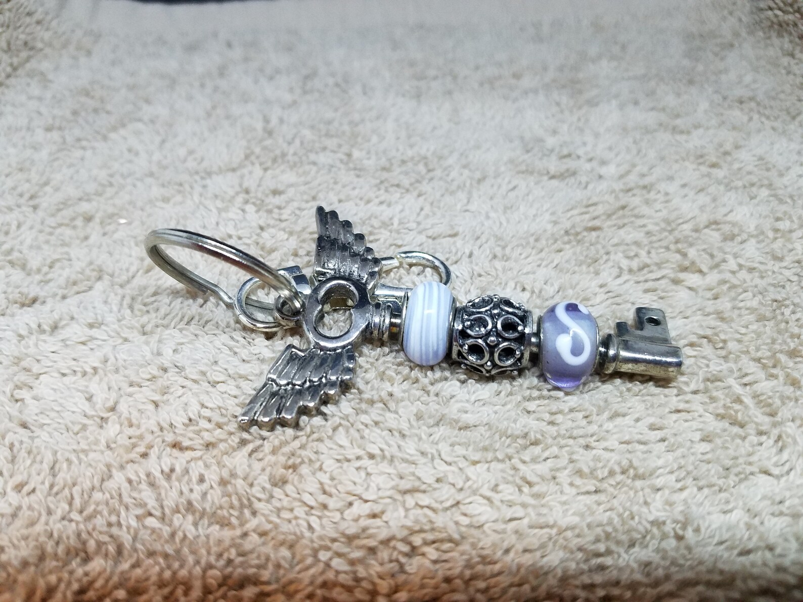 Key Ring Key Chain Antique Victorian Beaded Key Ring Bag Charm - Etsy