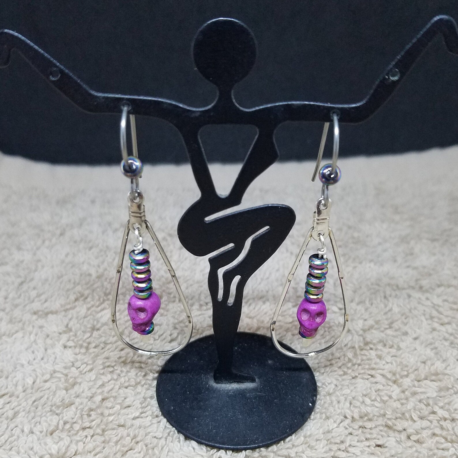 Day of the Dead Earrings Hoop Earrings Skull Earrings - Etsy