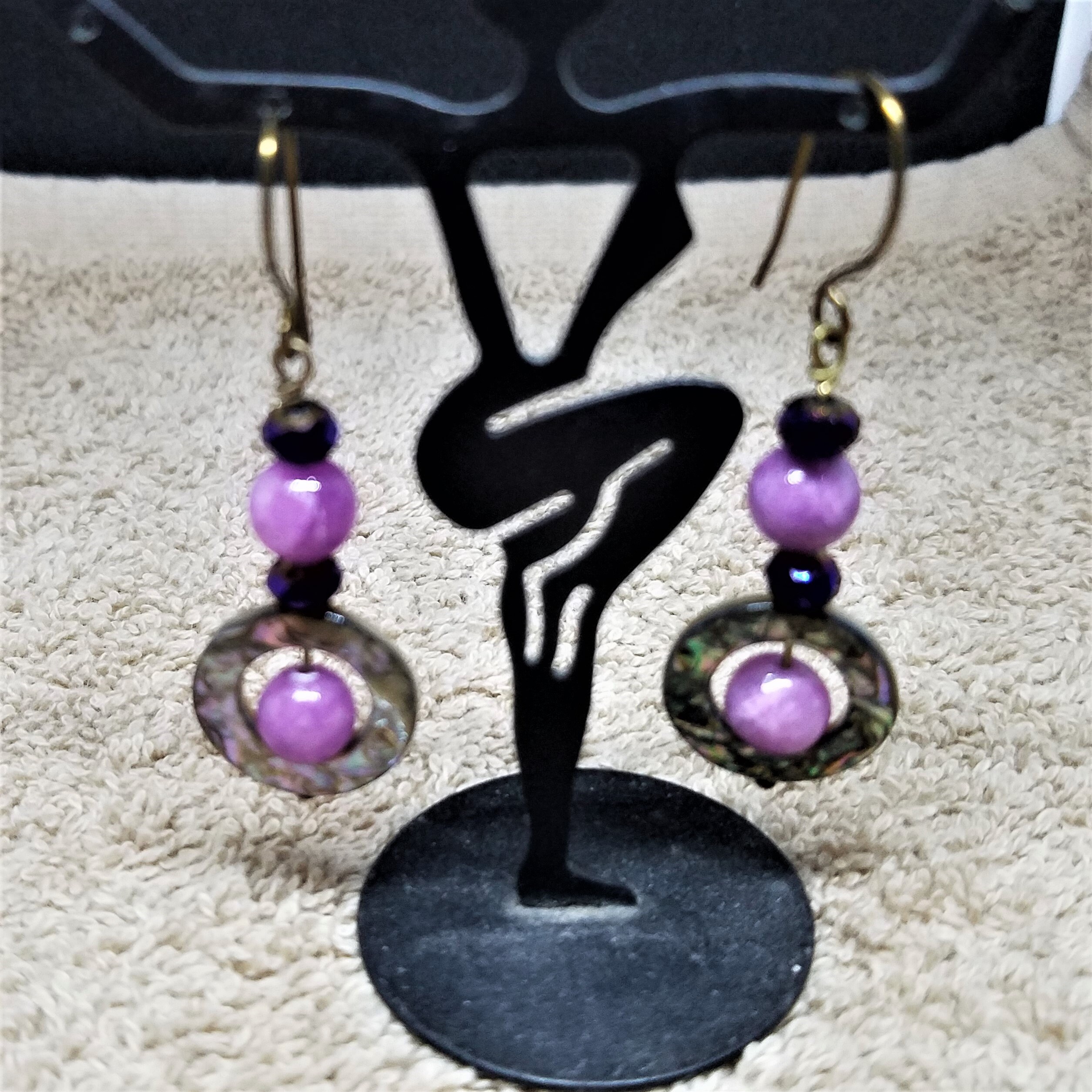 Purple Quartzite Abalone Ankle Bracelet Bridal Jewelry Sister | Etsy