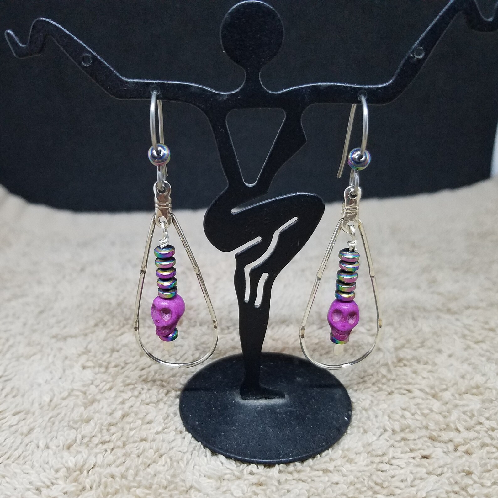 Day of the Dead Earrings Hoop Earrings Skull Earrings - Etsy