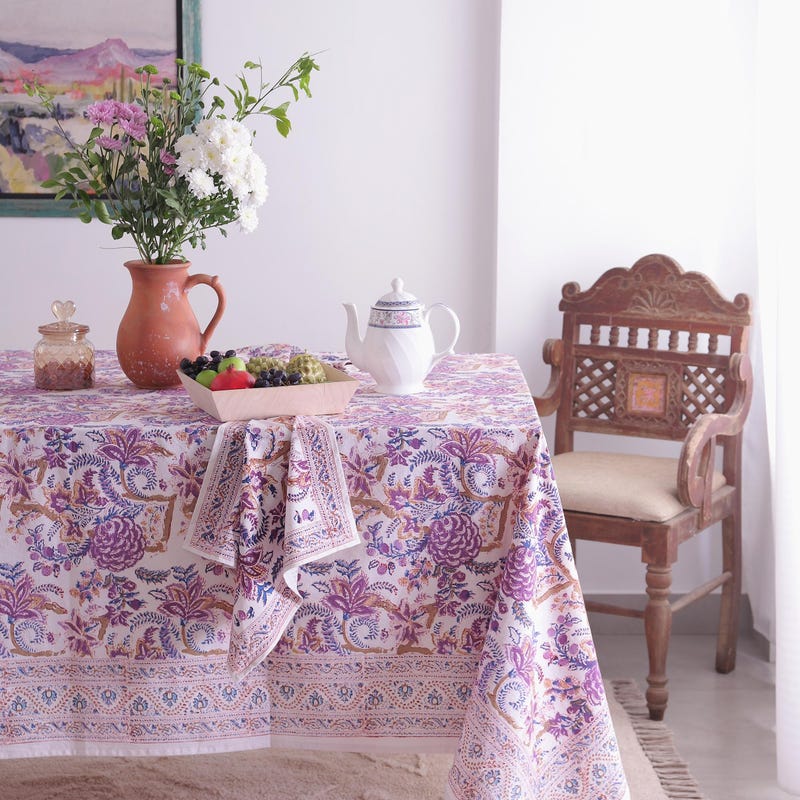 Purple Tablecloth - Etsy
