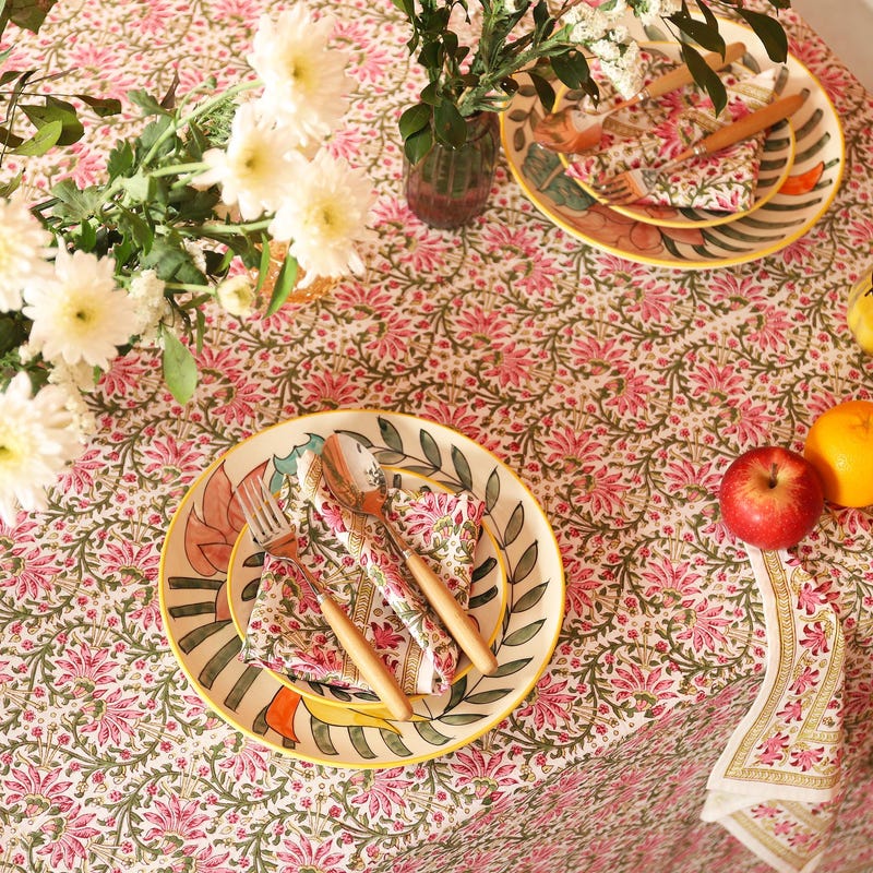 Pink Patterned Table Cloths - Etsy