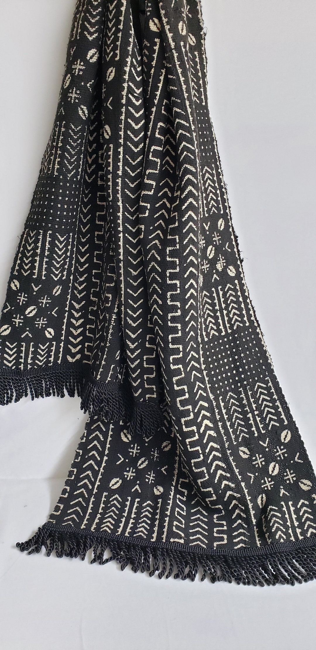 116 Authentic African Bògòlanfini Mudcloth Tablerunner or Throw 68 X 15 ...