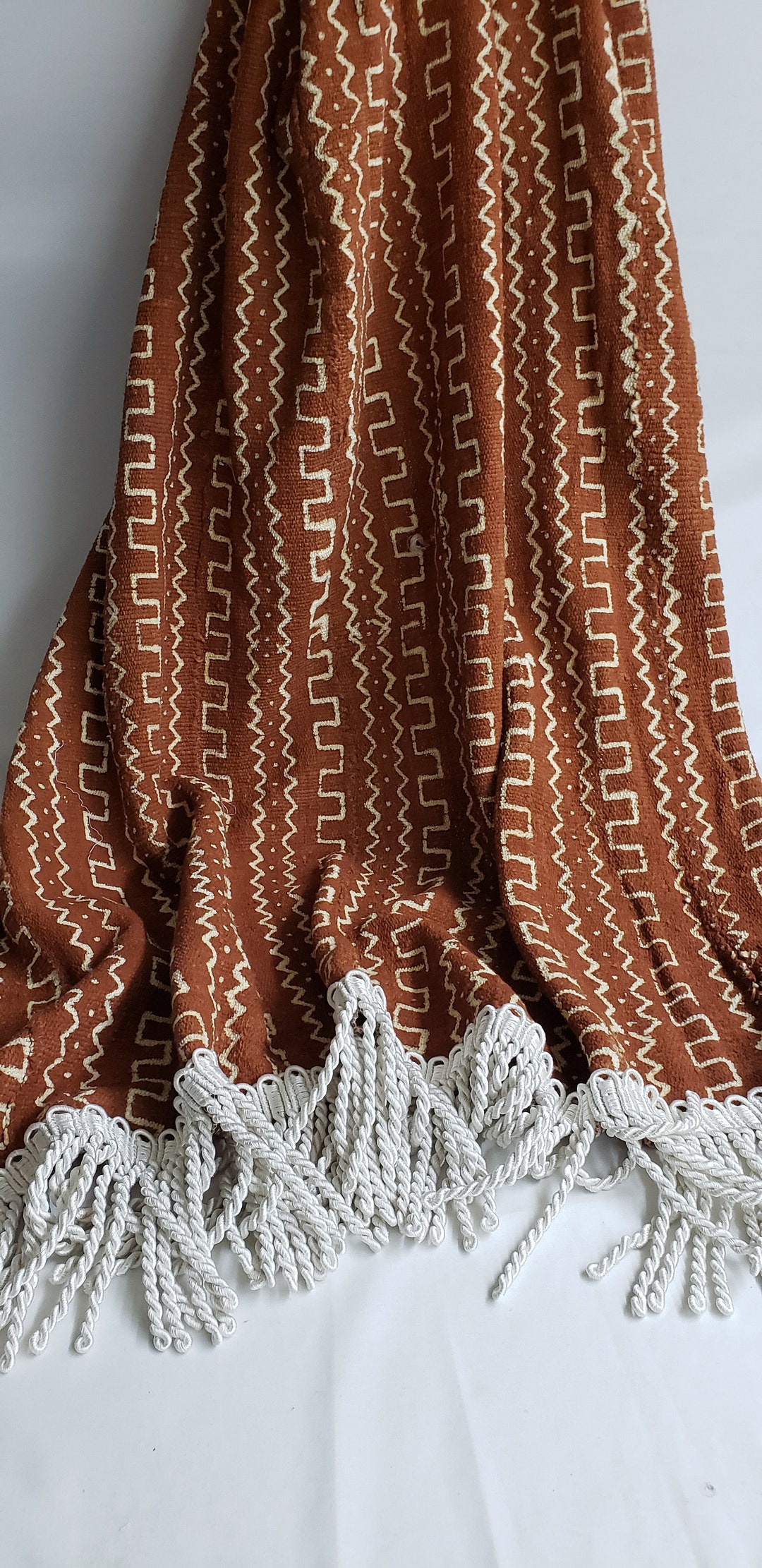 107 Authentic African Bògòlanfini Mudcloth Tablerunner or Throw 72" X ...