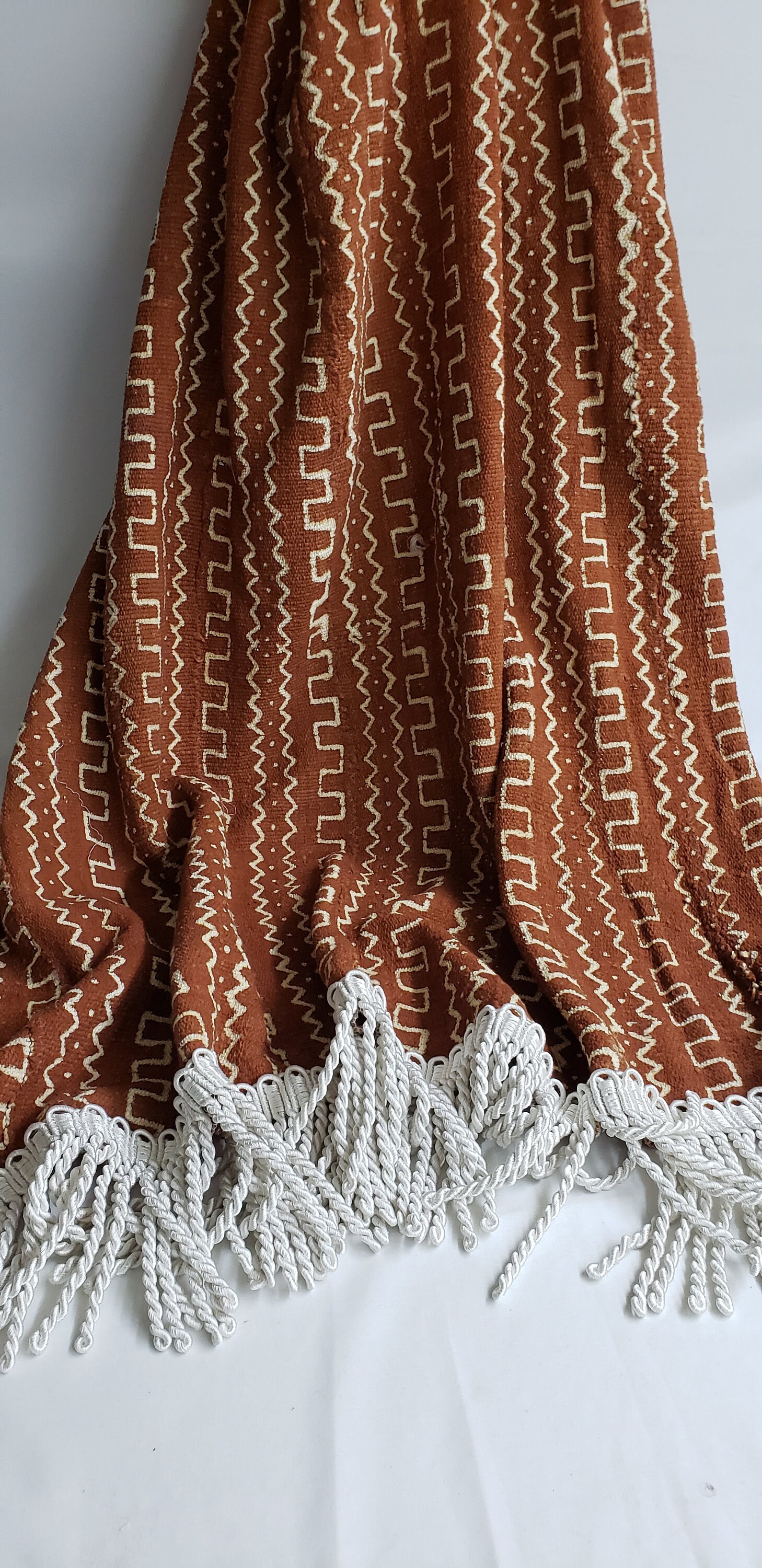 107 Authentic African Bògòlanfini Mudcloth Tablerunner or Throw 72 X 46 ...