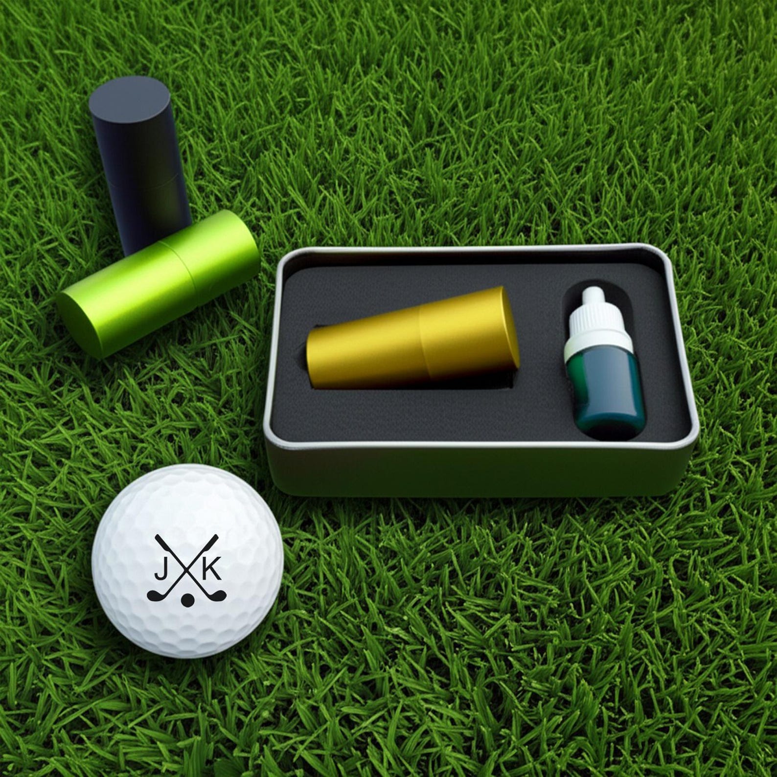 Custom Golf Ball Stamp-initial Golf Ball Marker-golf Ball Monogram ...