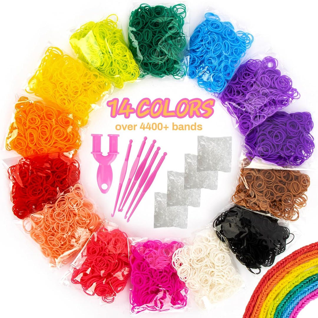 4400+pcs Loom Rubber Bands Kit - Rubber Band Making Kit With 1 Y-loom ...