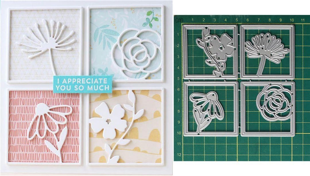 3D Backgrounds Frame Cutting Dies for Card Making Metal Die-cuts ...