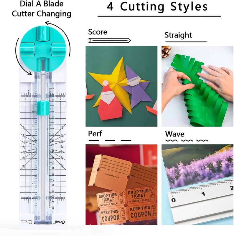 Paper Trimmer Craft Paper Cutter: 4 Style Multi-function Scrapbooking ...