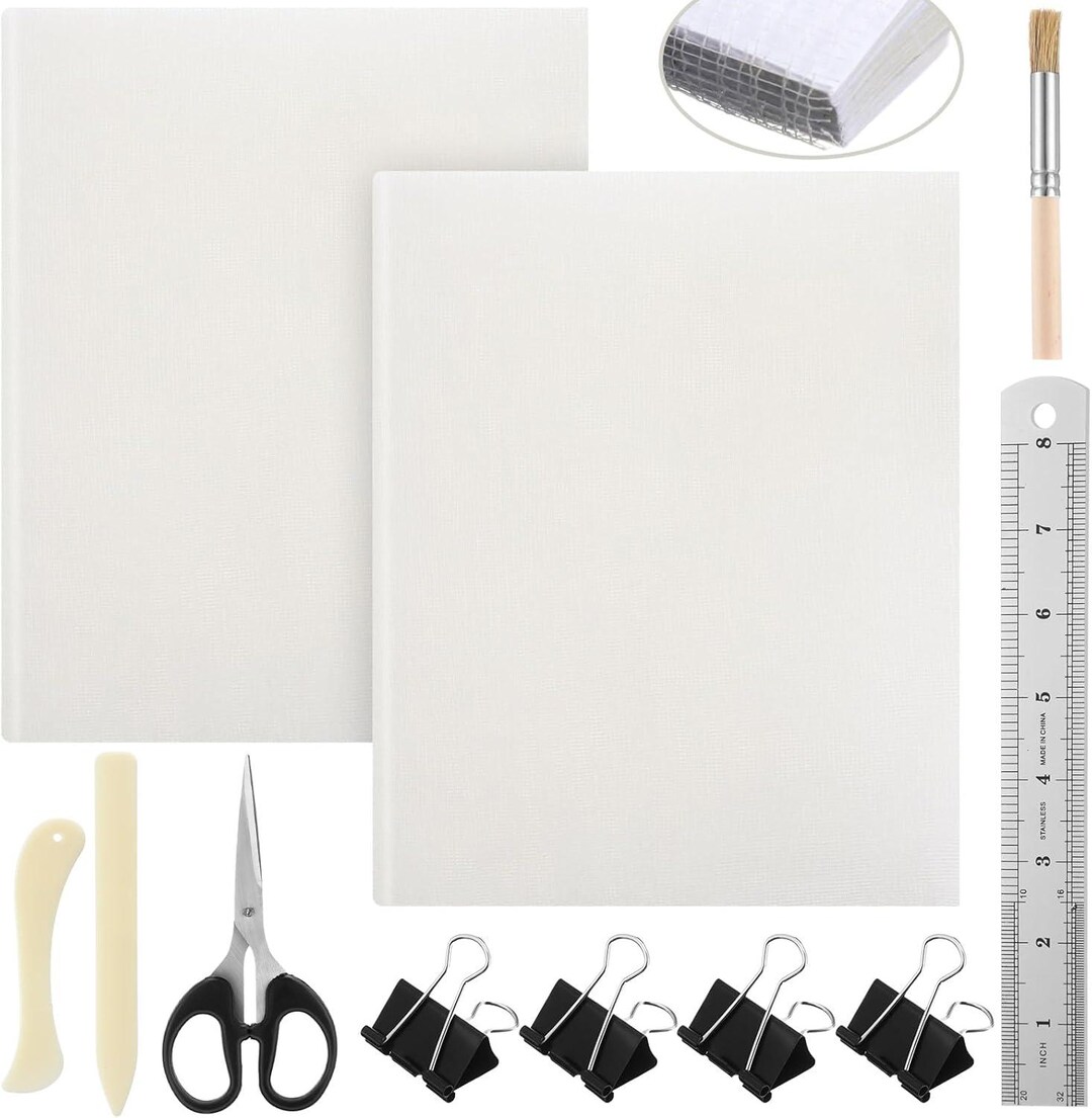 11 Pieces Bookbinding Tools Set 39 X 45 Inch Book Cloth Bone Clamps ...