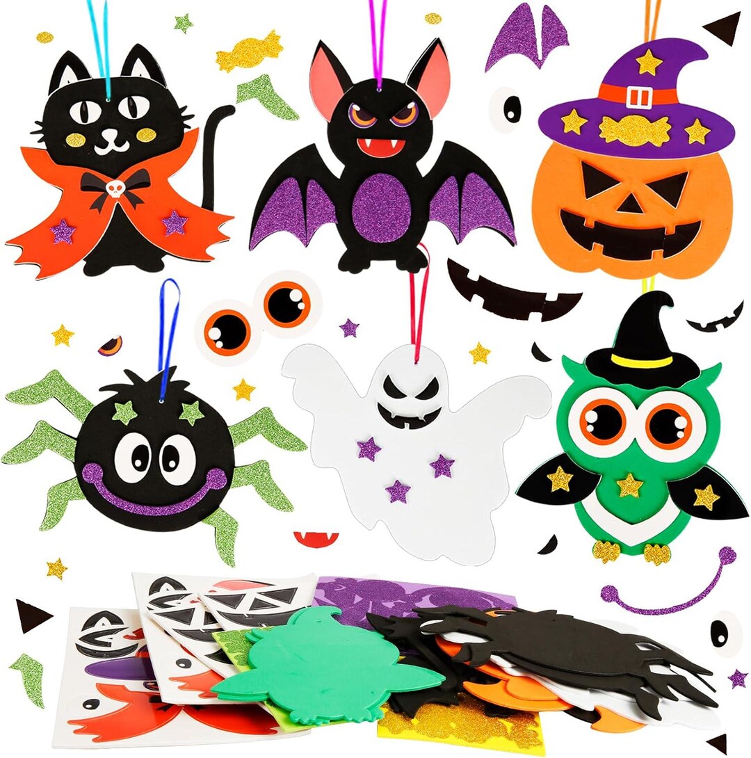 12 Pack Halloween Craft Kit for Kids Make You Own Halloween Foam ...