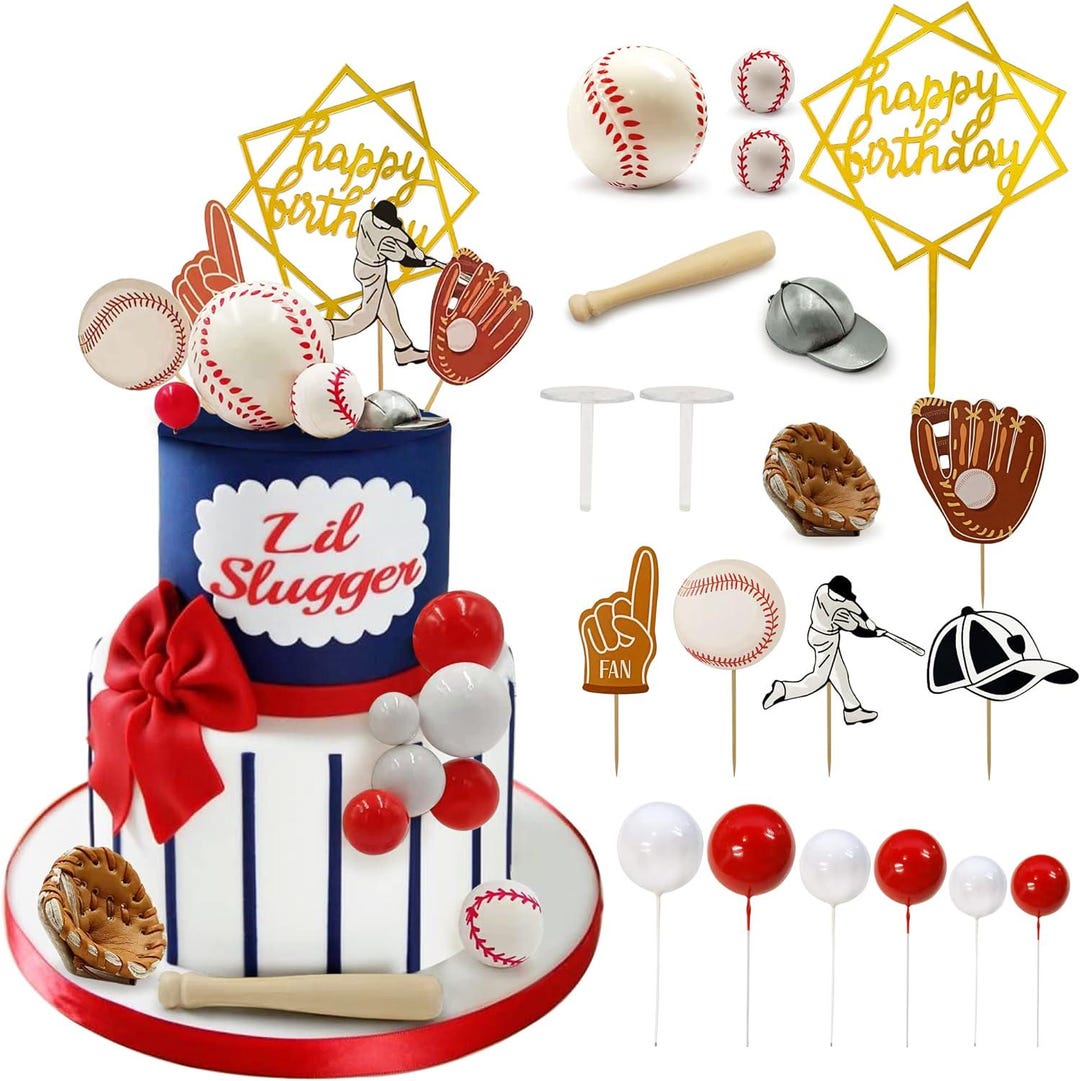 Baseball Cake Decorations Sports Theme Party Decoration Supplies ...