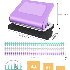 10-hole Manual Binding Machine,book Loose Leaf Paper Puncher,metal ...