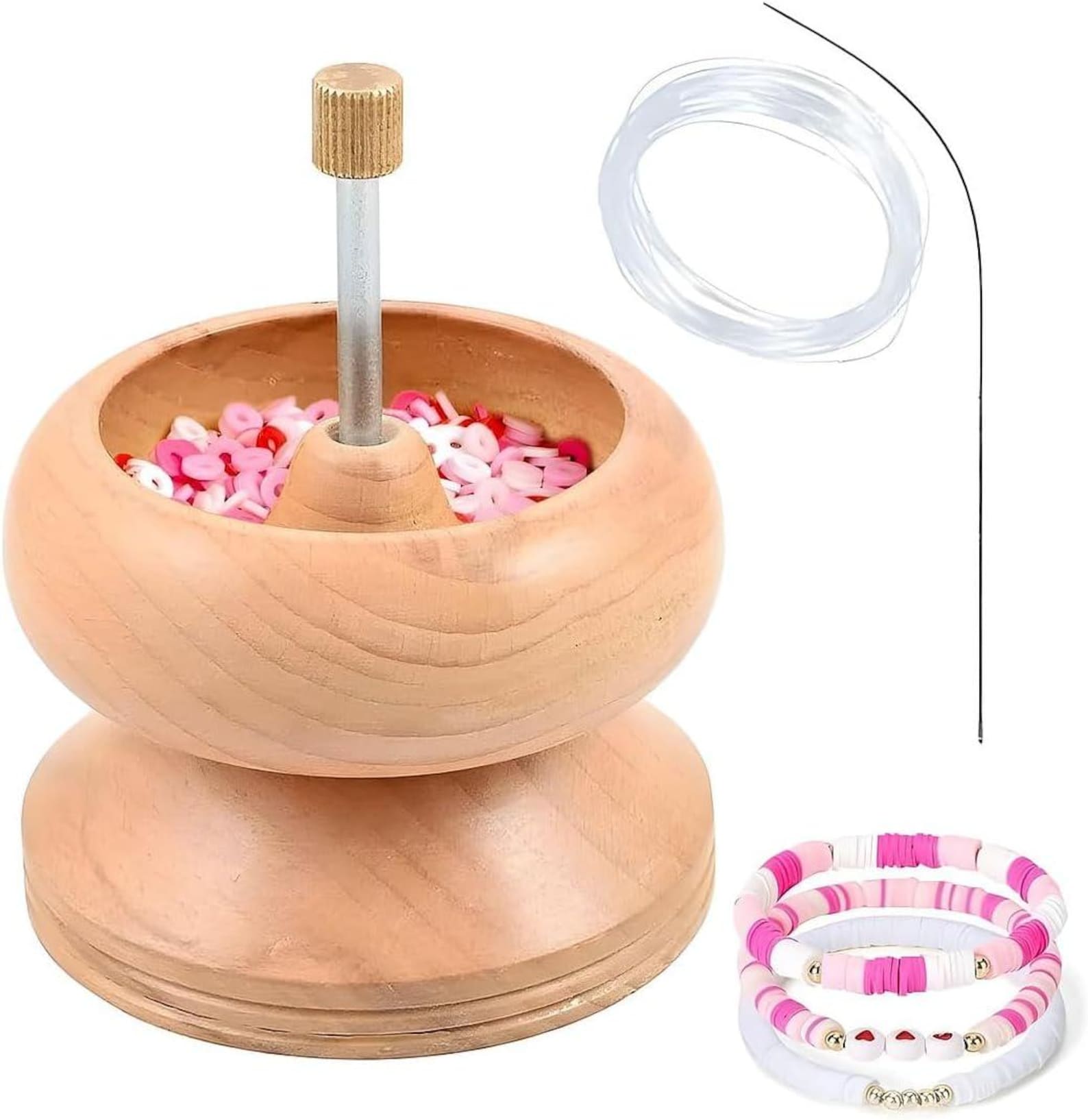 Clay Bead Spinner With Big Eye Beading Needle & 3mtr Wire - Seed Bead ...