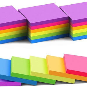 24 Pack Sticky Notes 3x3 in Post Bright Stickies Colorful Super ...