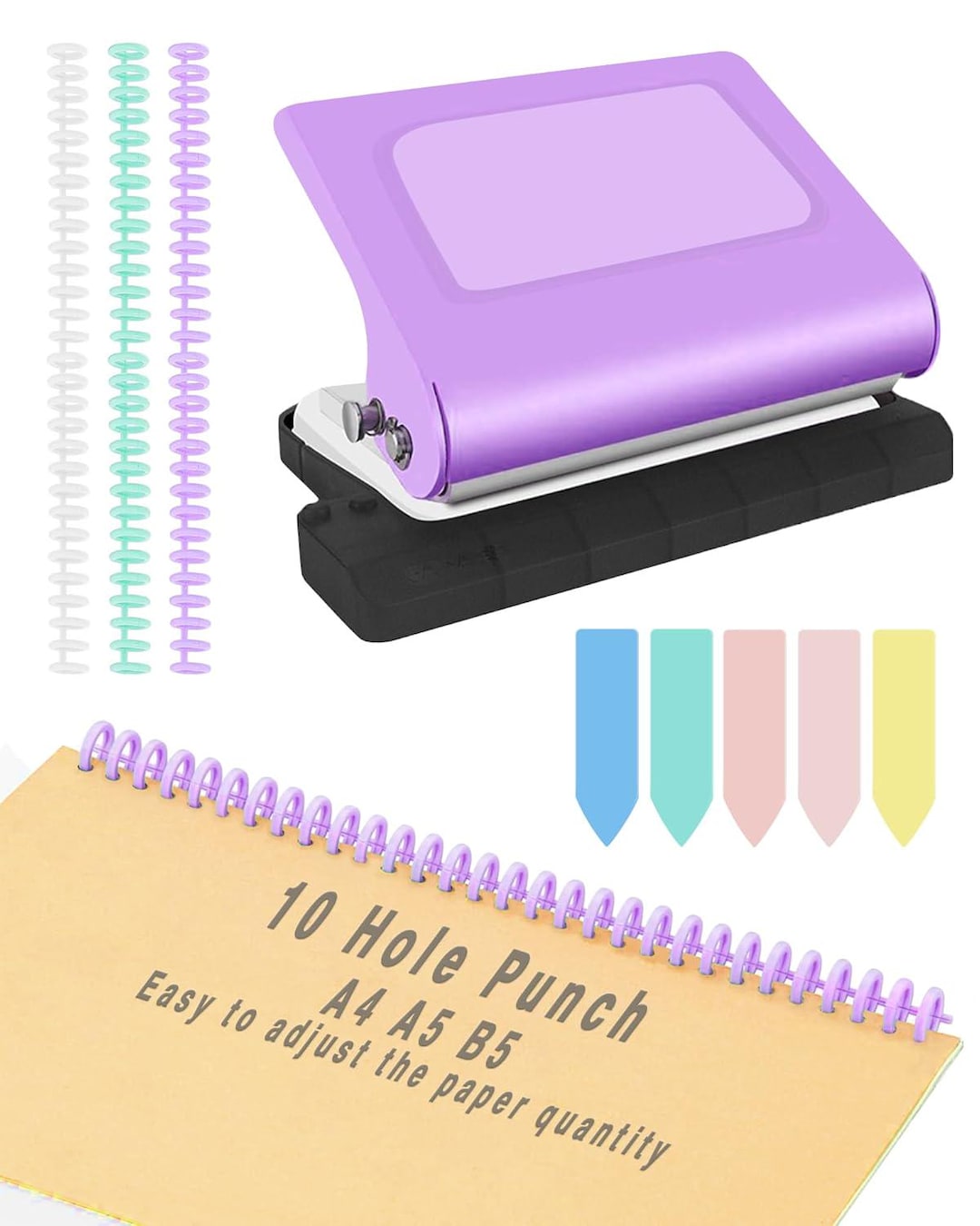 10-hole Manual Binding Machine,book Loose Leaf Paper Puncher,metal ...