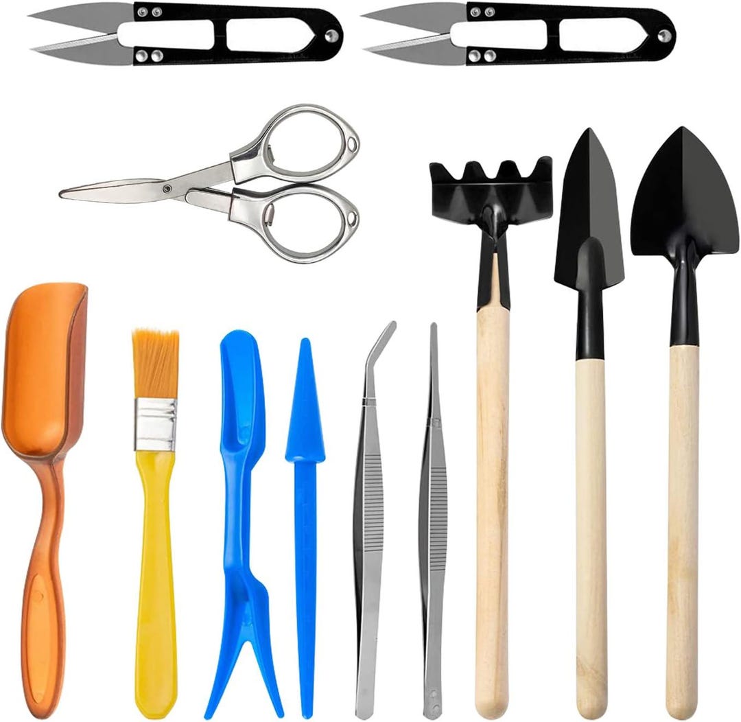 Mini Garden Tool Set, 12pcs Portable Gardening Hand Tools Set, Multiple ...