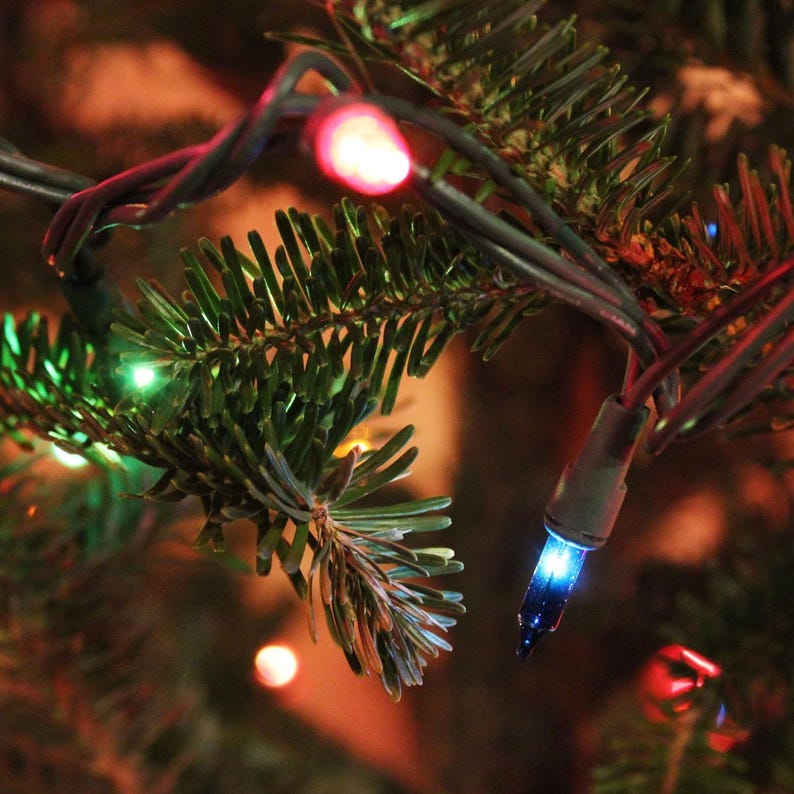 Multi-colored Christmas Mini String Lights, 20FT 100 Count Incandescent ...
