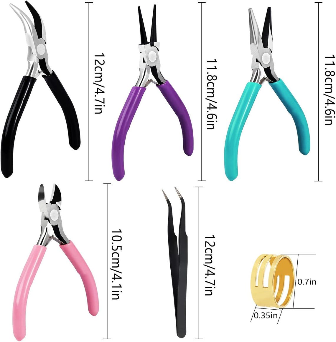 4pcs Jewelry Pliers Set Jewelry Making Pliers Tools Kit Include Jewelry ...