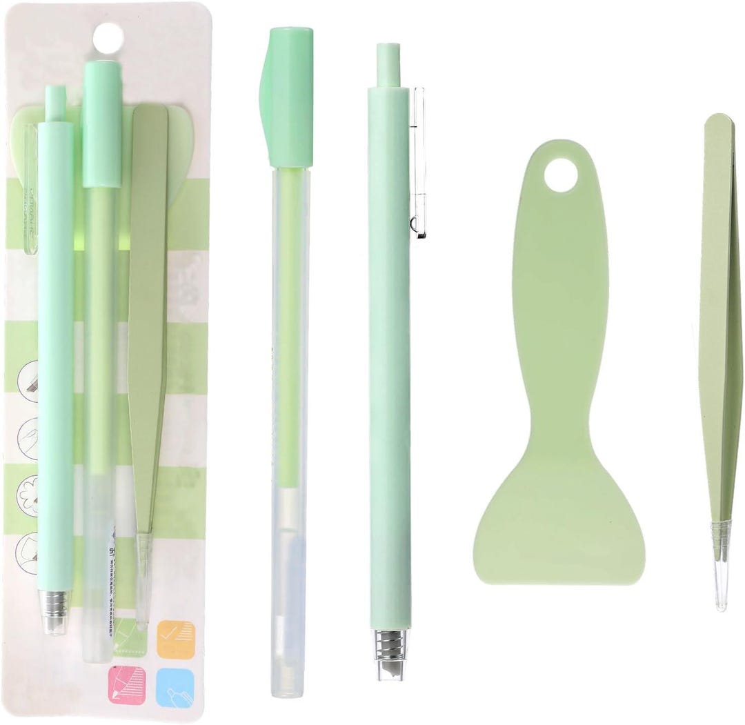 Scrapbooking Tools Set, Sticker Tweezers, Glue Pen, Shovel, Ceramic ...