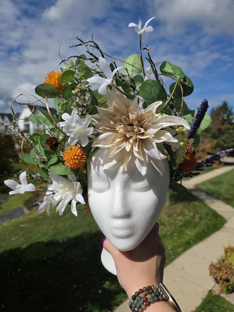 Handmade Two-tier Flower Crown, Fairy Cosplay Headdress - Etsy