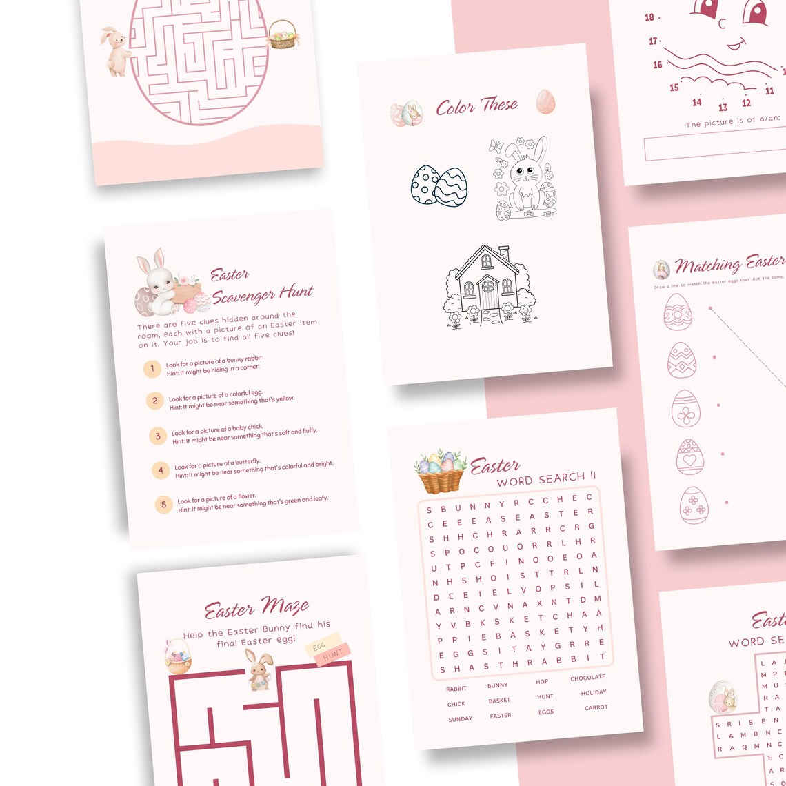 Ultimate Easter Activity Bundle for Kids | 10 Printable Games- Bingo ...