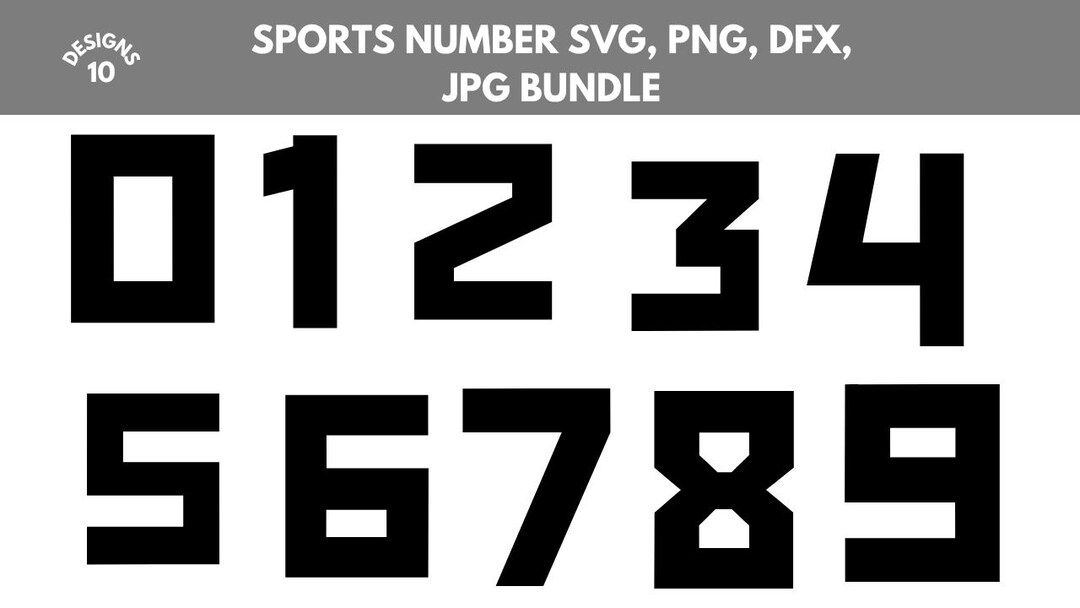 Sports Number SVG Bundle | Varsity Jersey Font SVG | Athletic Team ...
