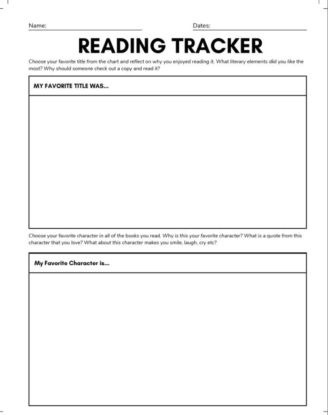 Personalized Kids Reading Tracker | Printable Reading Log | Custom ...