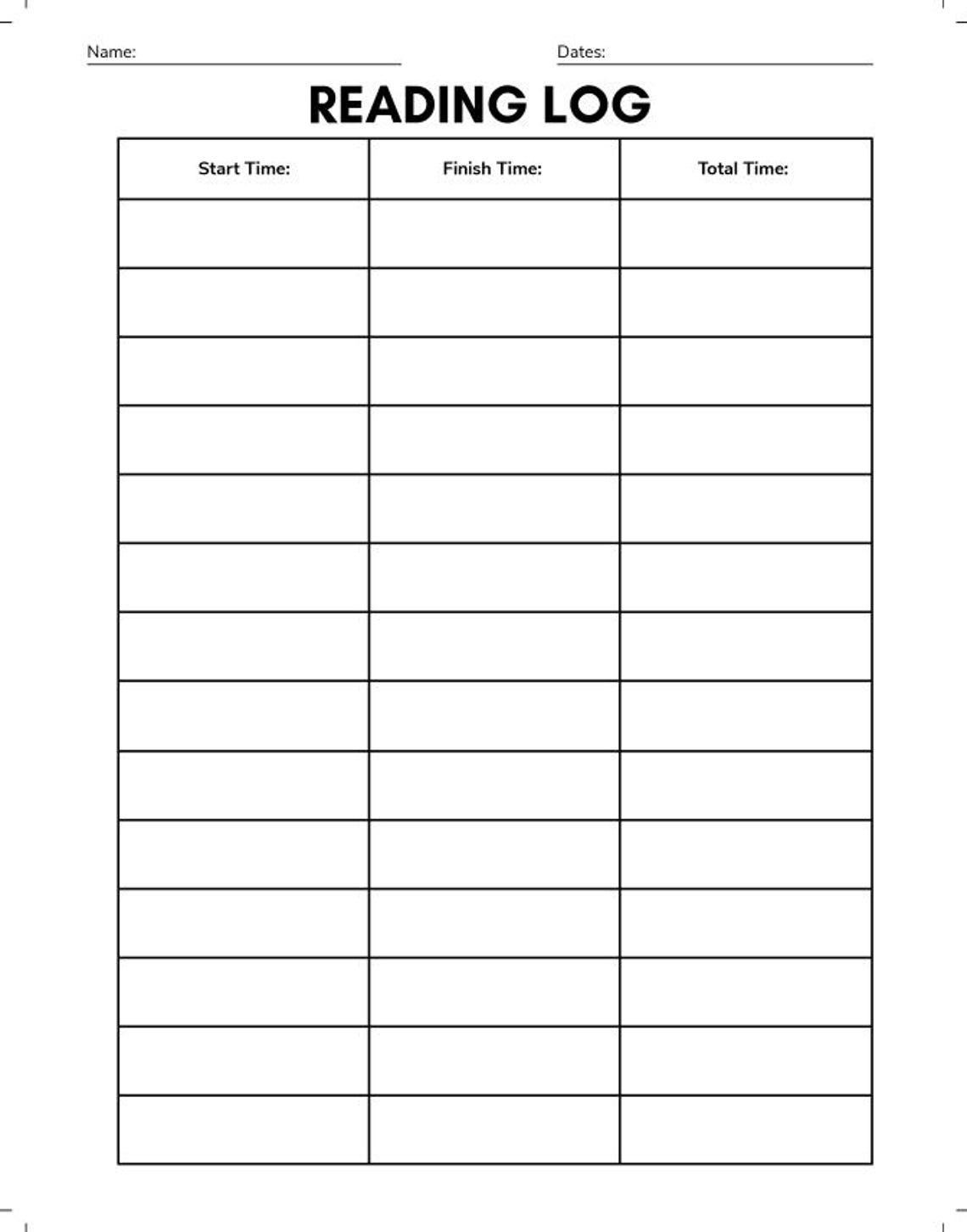 Personalized Kids Reading Tracker | Printable Reading Log | Custom ...