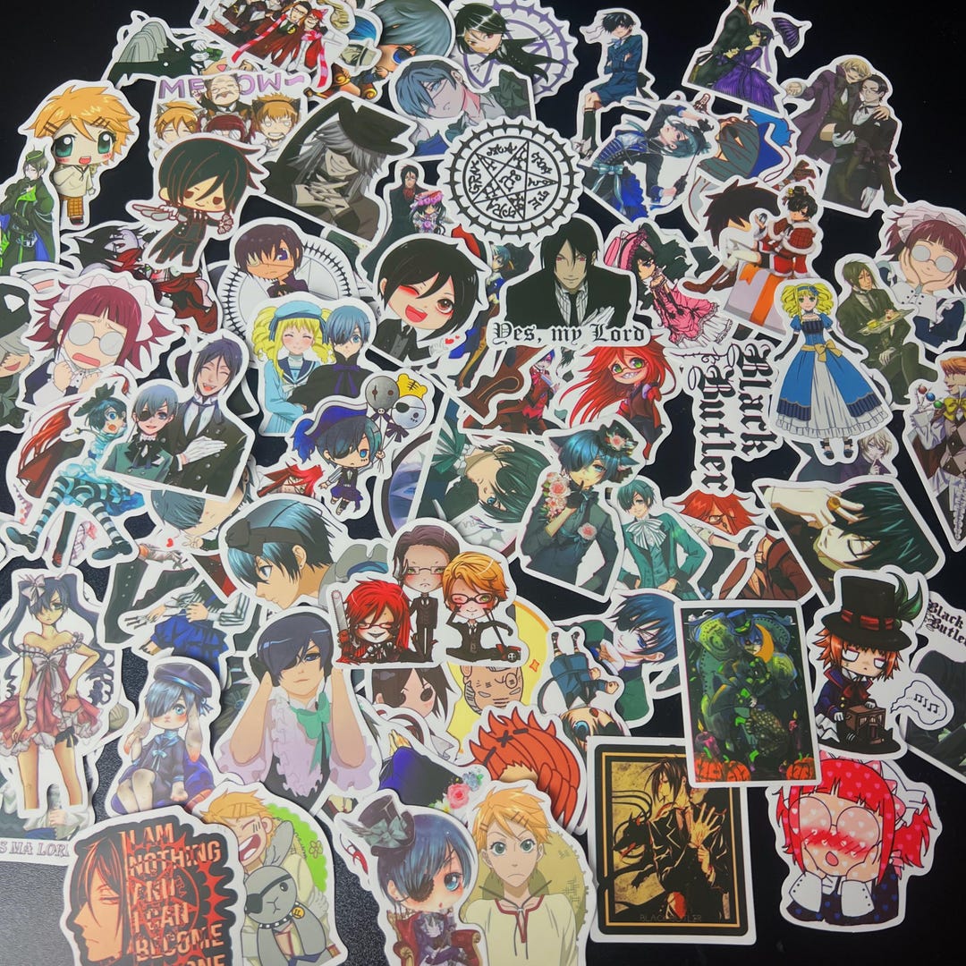 Black Butler Anime Stickers, 1-100 Assorted Anime Stickers, Cute ...