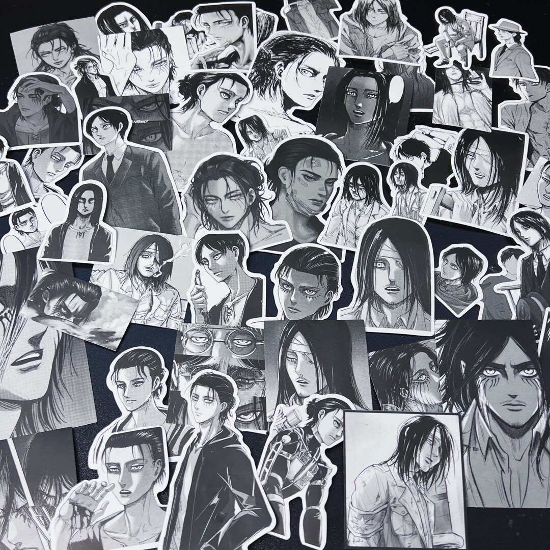 Eren Anime Manga Stickers, 50 Assorted Titan Anime Manga Sticker ...