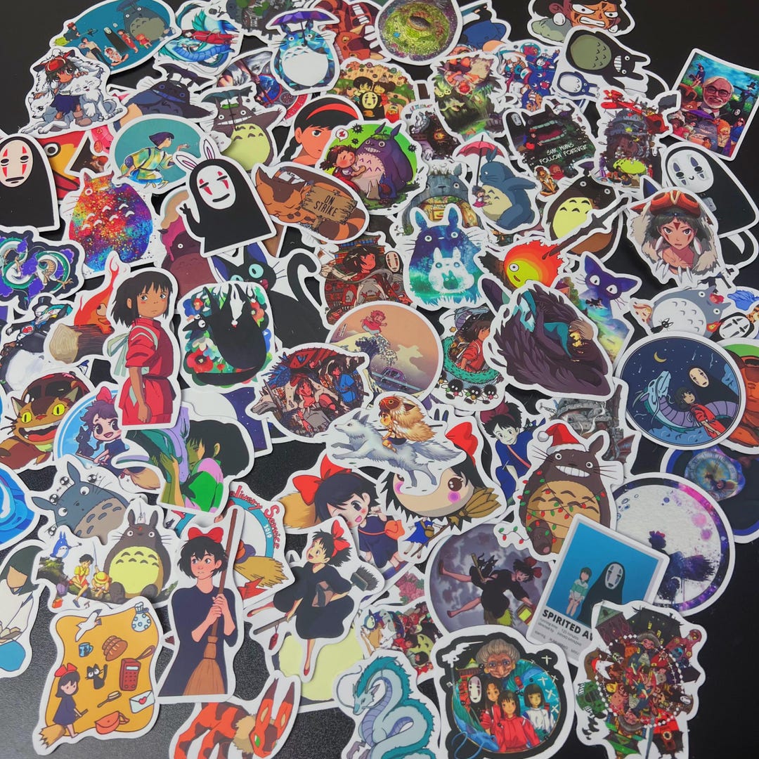 Anime Stickers, 1-100 Anime Movie Sticker, Cute Waterproof Anime Vinyl ...