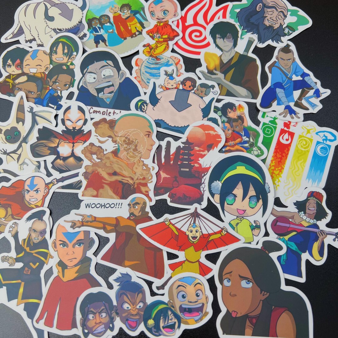 Avatar Anime Stickers, 1-100 Assorted Air Bender Anime Stickers, Cute ...