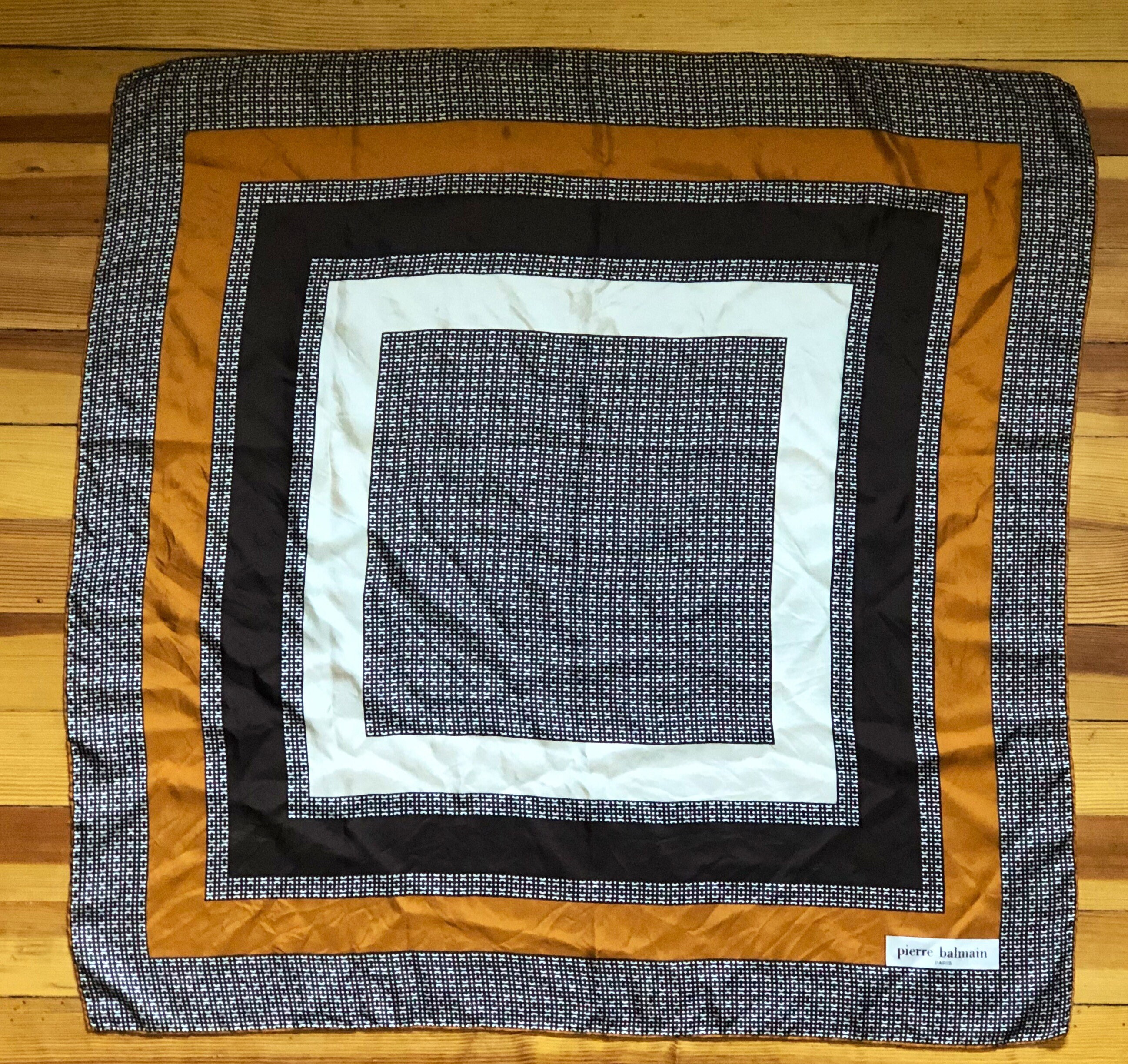 Pierre Balmain Paris Silk Scarf - Etsy