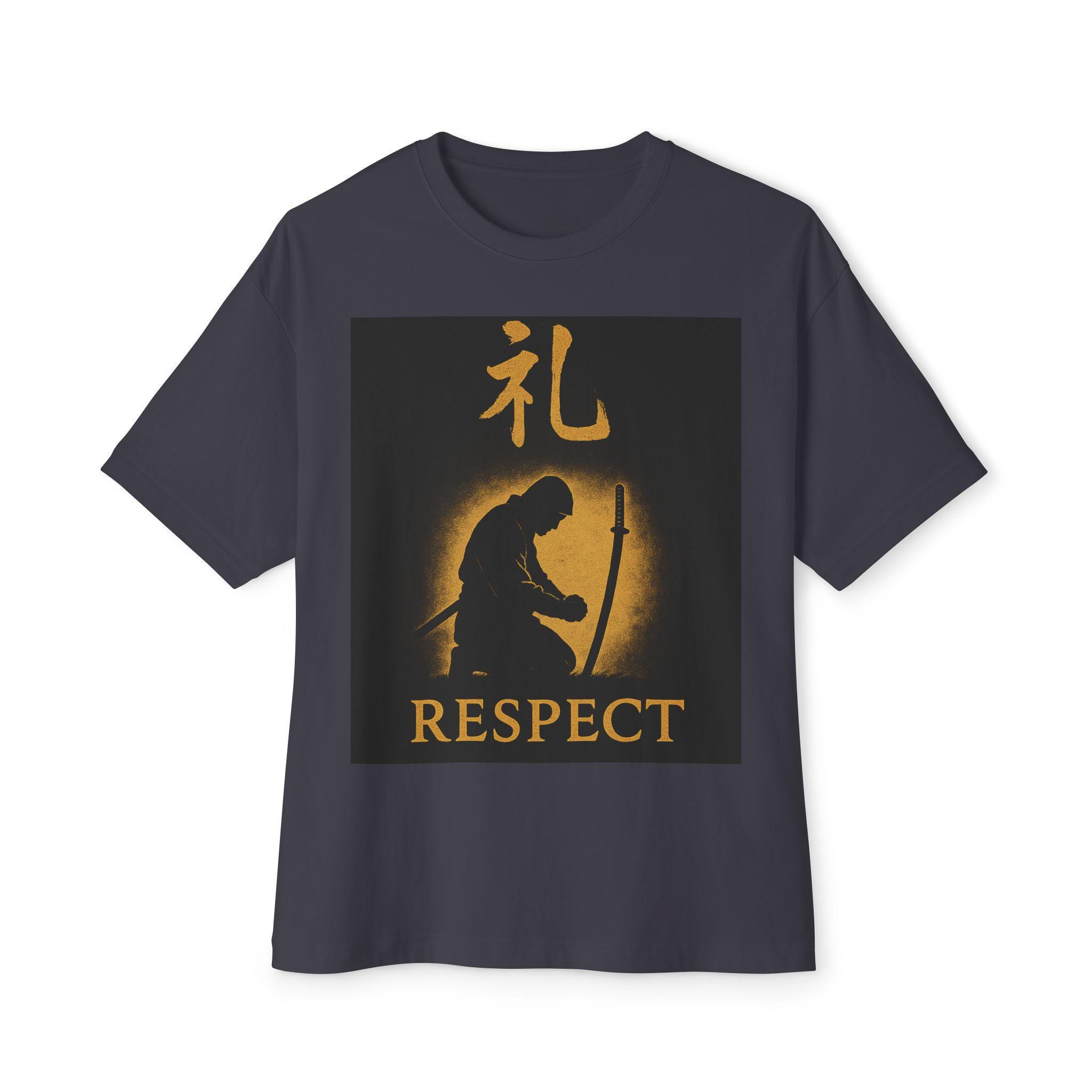 Respect Samurai Unisex Oversized Boxy Tee, Cool Graphic Tee, Casual ...