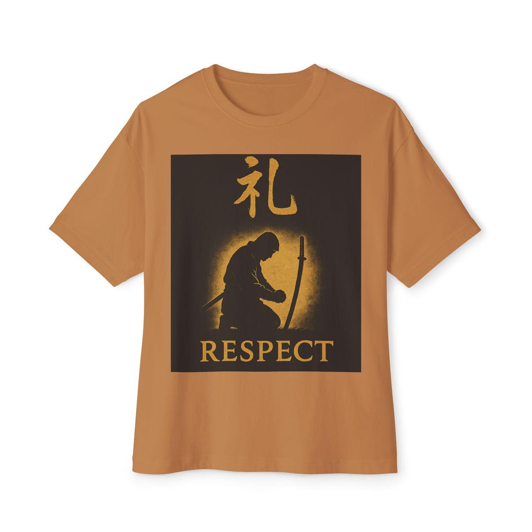 Respect Samurai Unisex Oversized Boxy Tee, Cool Graphic Tee, Casual ...
