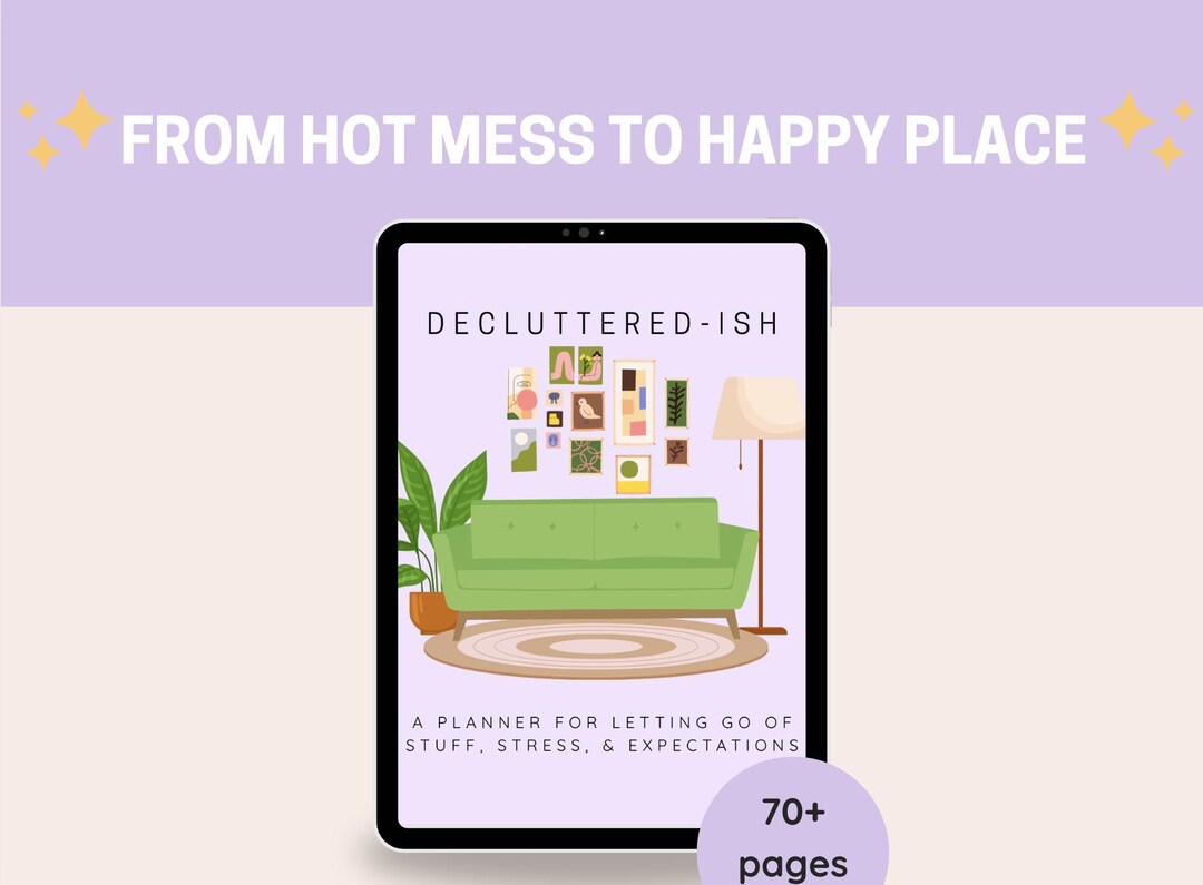 Decluttering Planner PDF | Home Organization & Minimalist Workbook | 70 ...