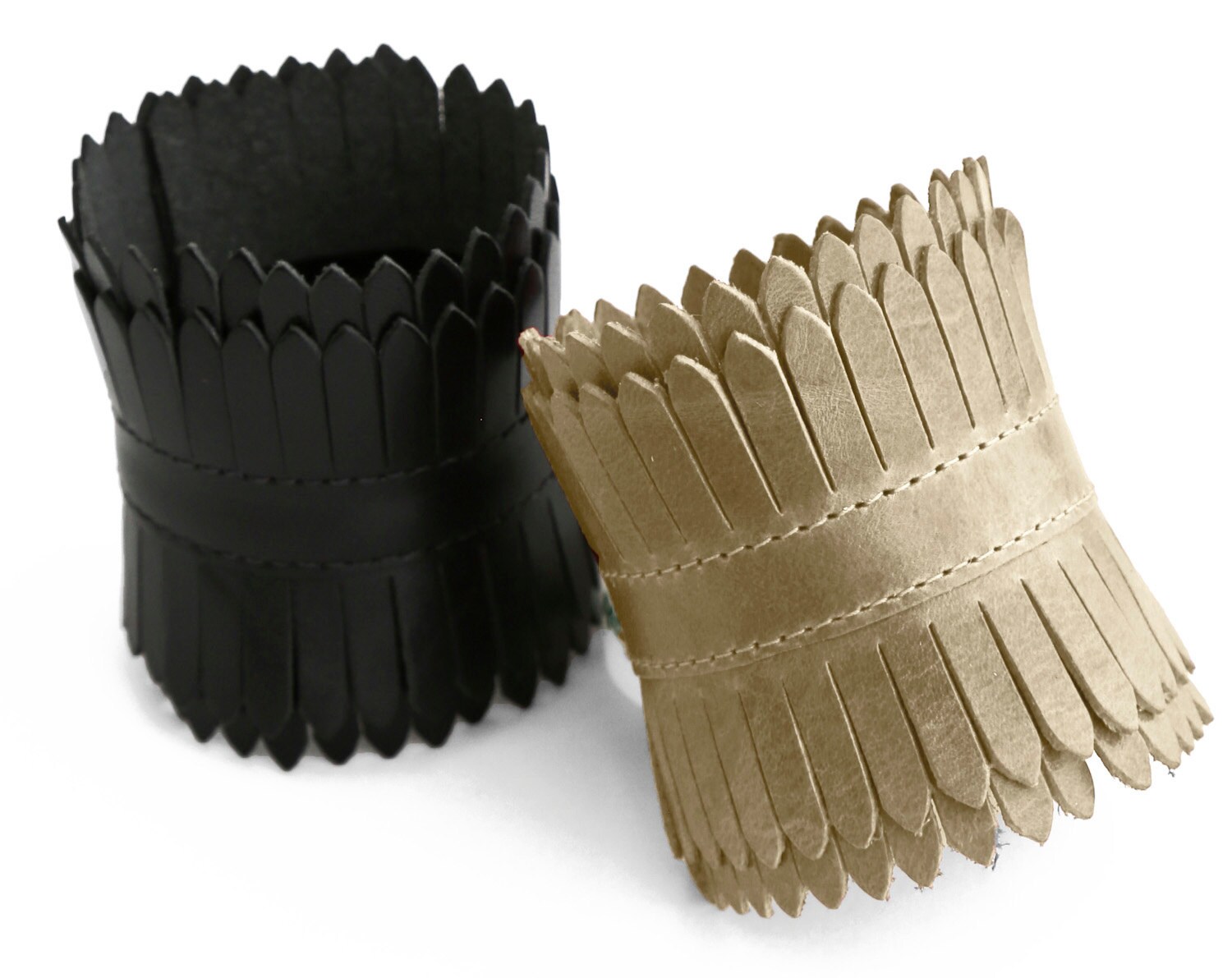 Black Leather Fringe Cuff, Festival Jewelry - the Elektra - Etsy