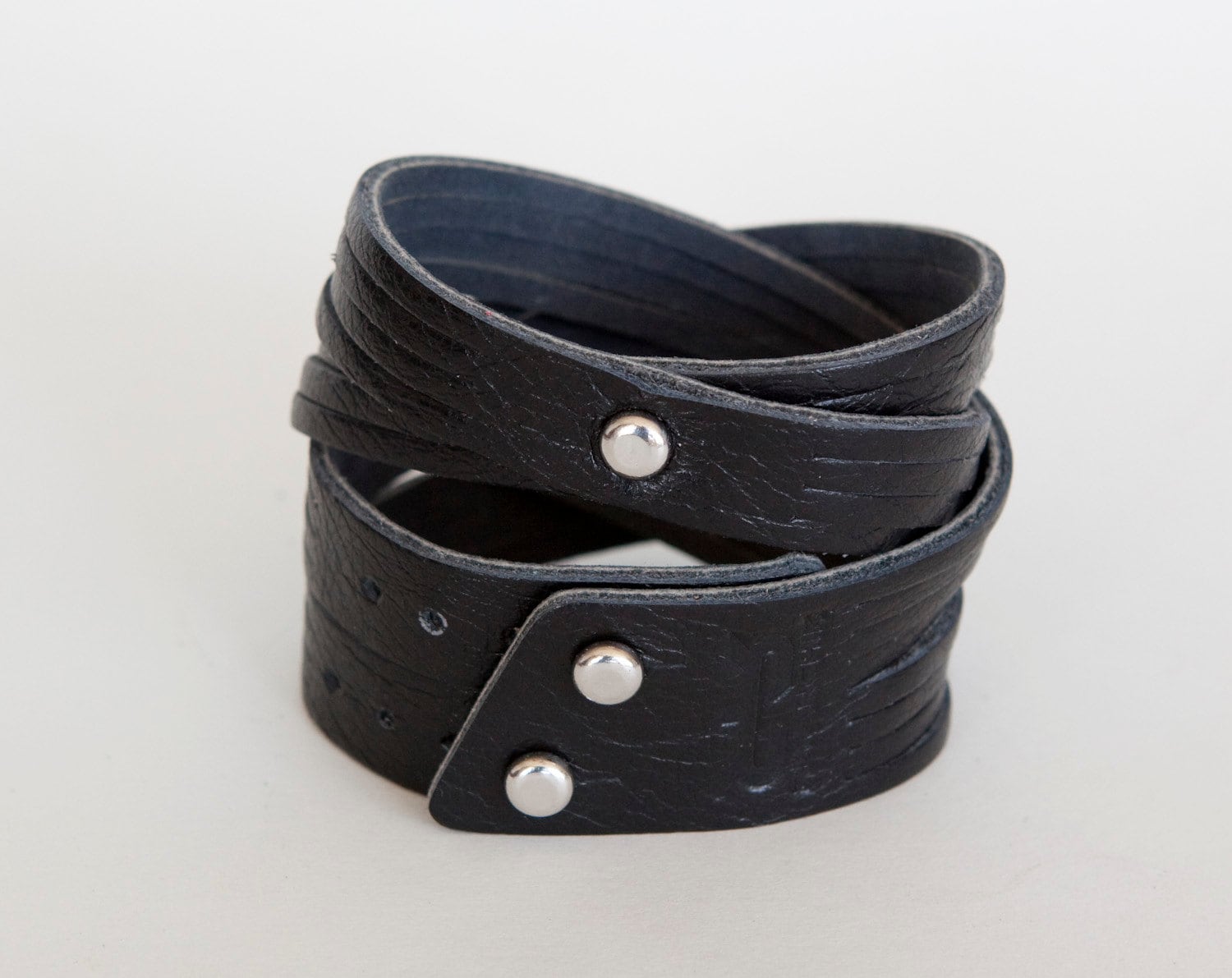 Women or Men's Black Leather Cuff - the Jazz - Etsy