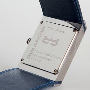 Royal Blue Leather Watch, Big Square Watch - Fulcrum - Etsy