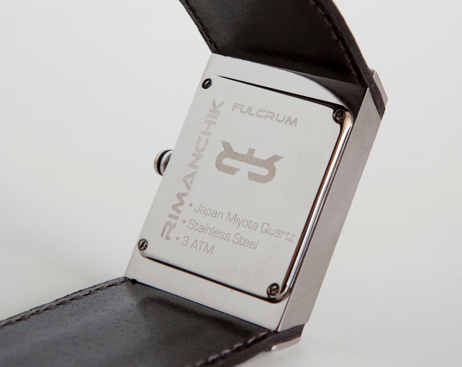 Dark Brown Leather Watch, Large Square Watch - the Fulcrum - Etsy