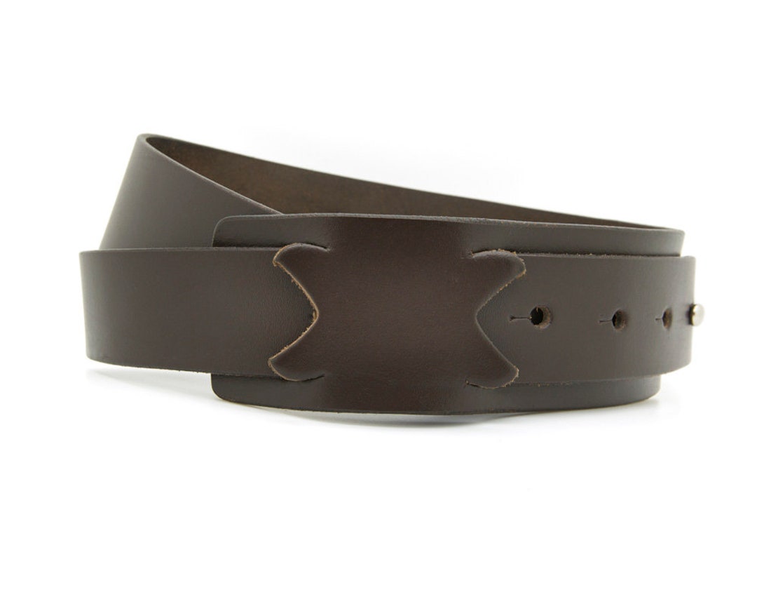 Buckle-less Belt, Brown Leather Belt, No Buckle Belt the Flash - Etsy