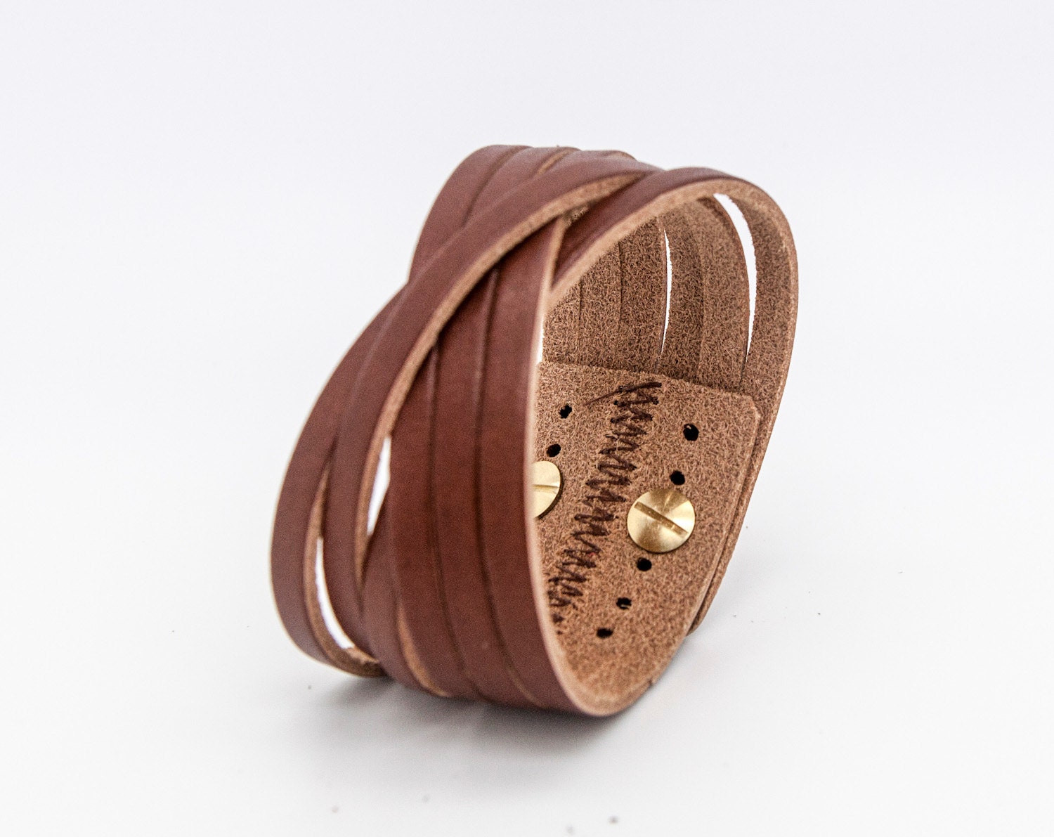 Tan Leather Cuff, Brown Leather Cuff, Leather Cuff Bracelet - the ...