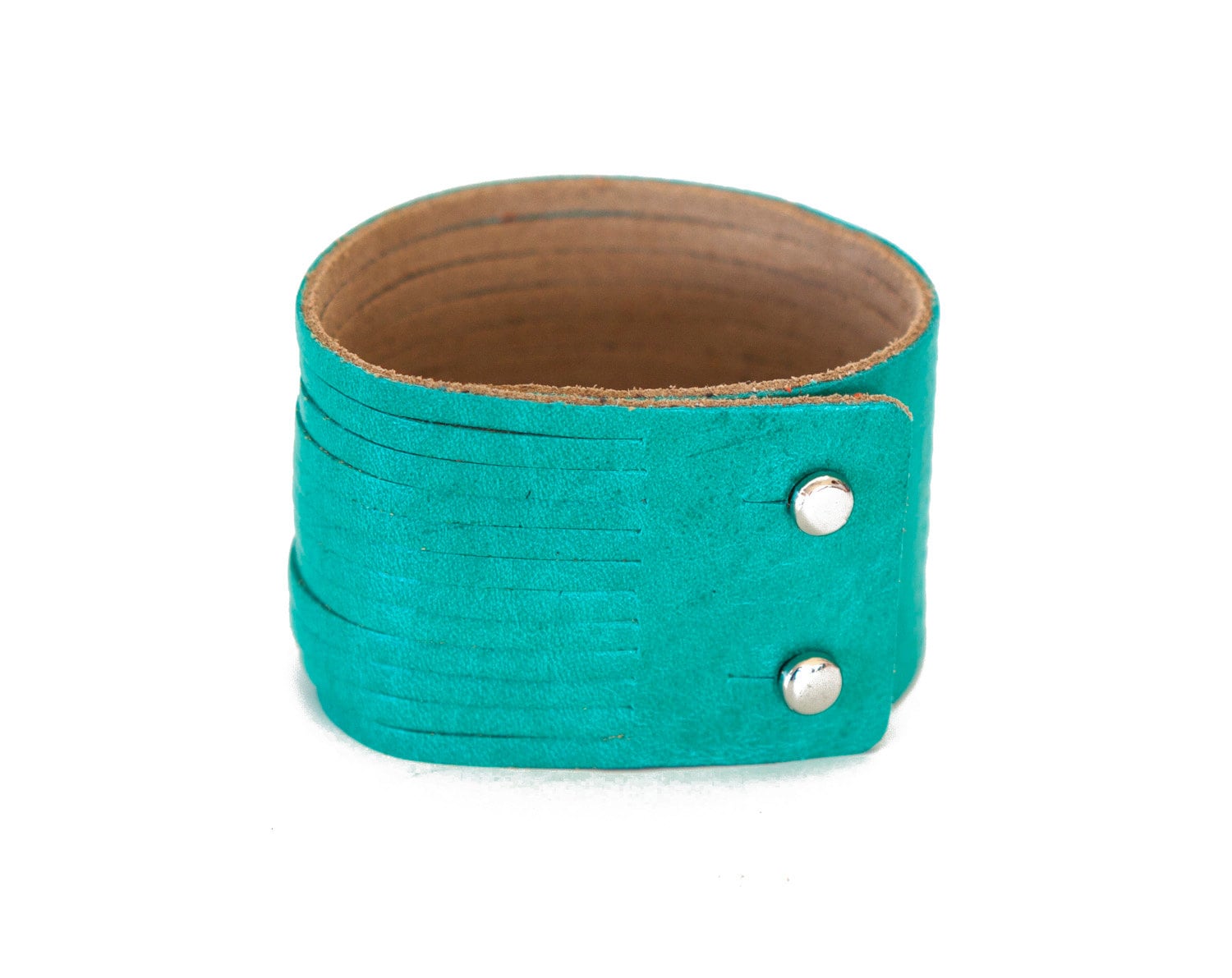 Aqua Green Leather Cuff Women's Multi Strand Cuff | Etsy