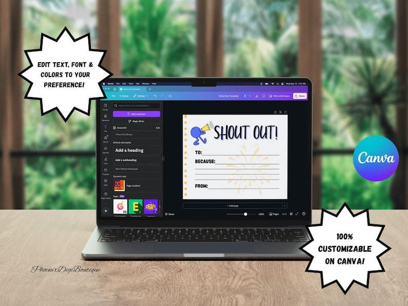 Editable Shout Out Cards: Coworker & Student Recognition (digital ...