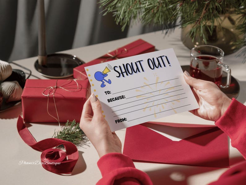 Editable Shout Out Cards: Coworker & Student Recognition (digital ...